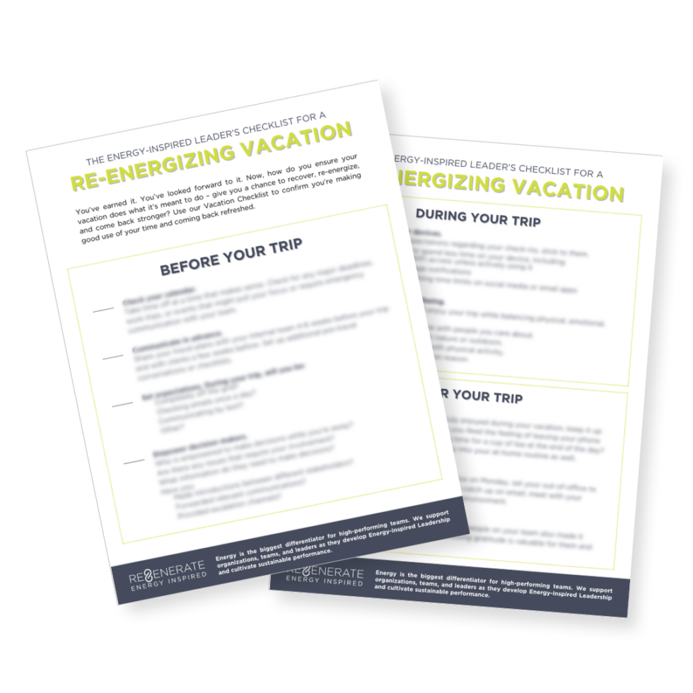 Vacation Checklist Landing Page - Regenerate